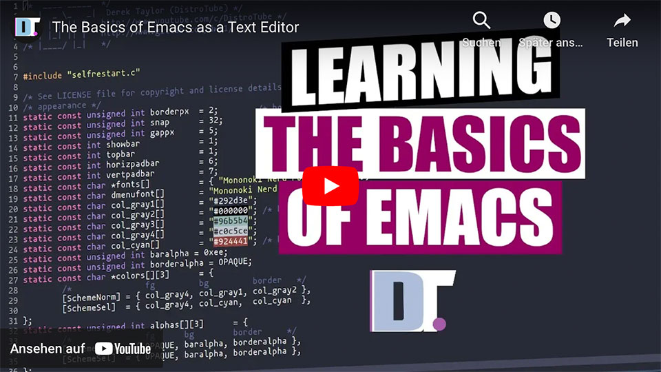 The Basics of Emacs as a Text Editor – Annen.ch